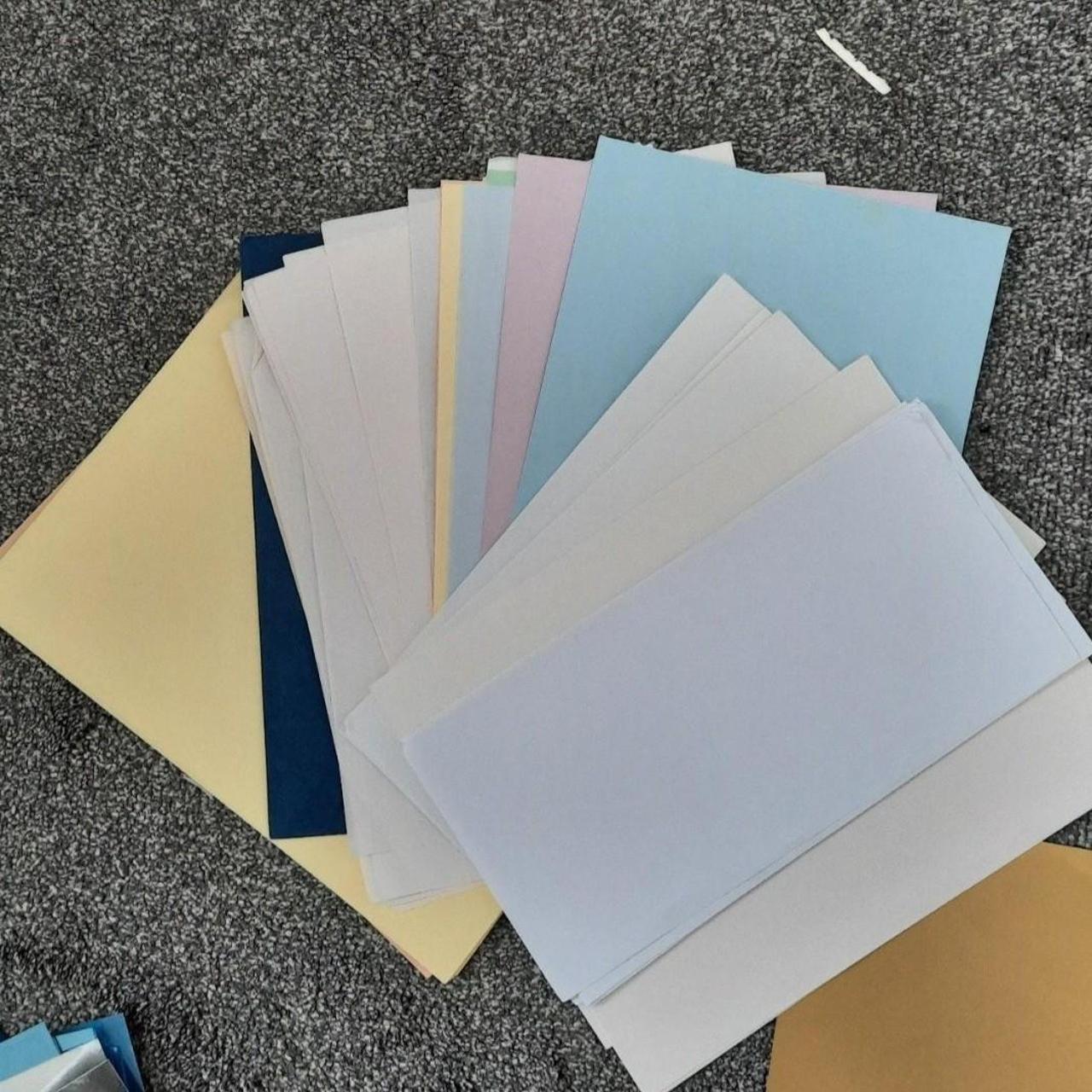 Large bundle of multi-coloured paper for arts and... - Depop