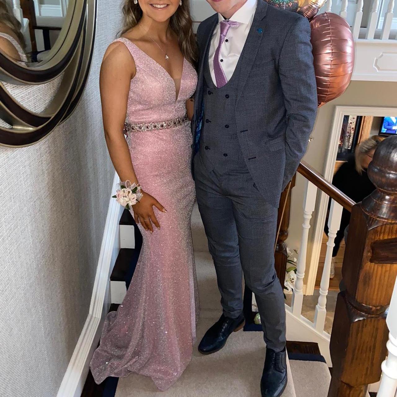 Gorgeous pink sparkly formal/ debs dress In perfect... - Depop