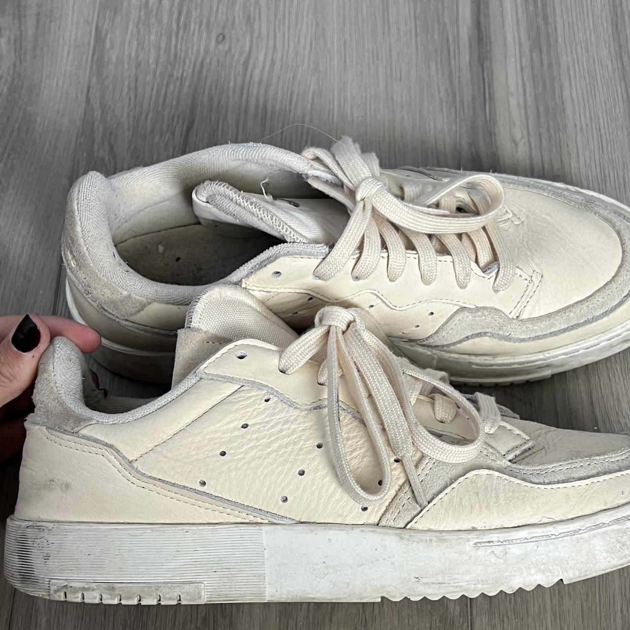 Adidas cream sneakers - Depop