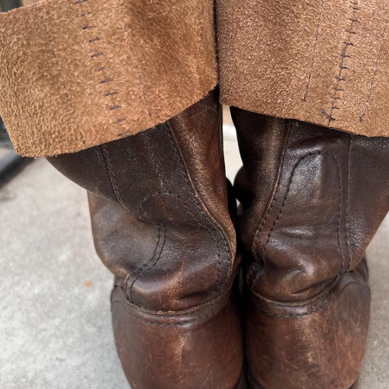 Customized Frey vintage biker boots. Perfect pirate... - Depop