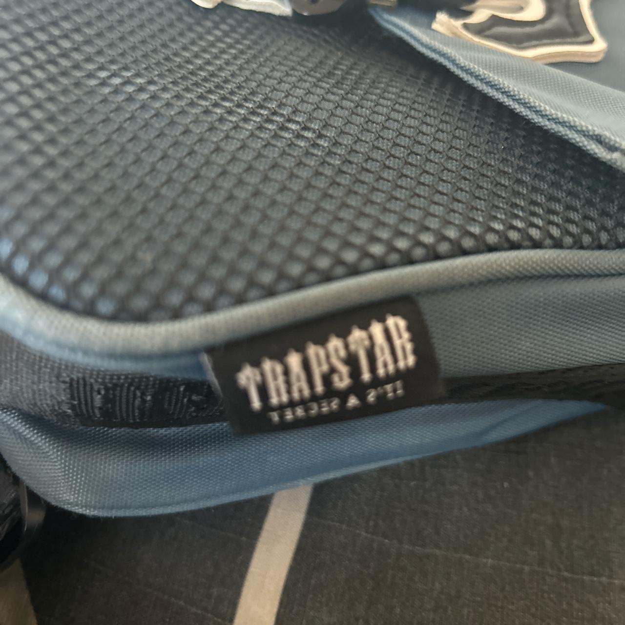 Trapstar Men's Black and Blue Bag | Depop