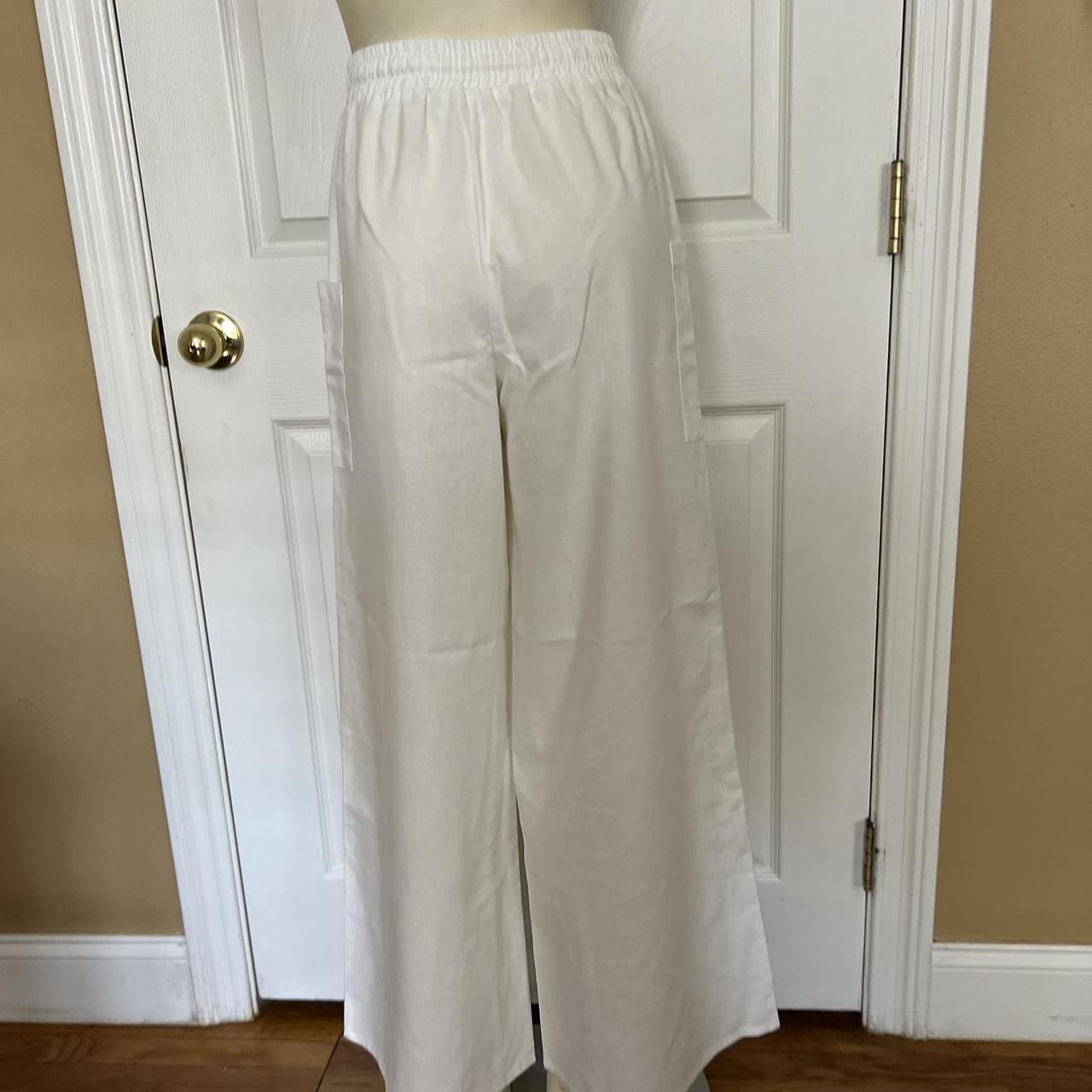 Brand new princess Polly brunie Pants white PP label... - Depop
