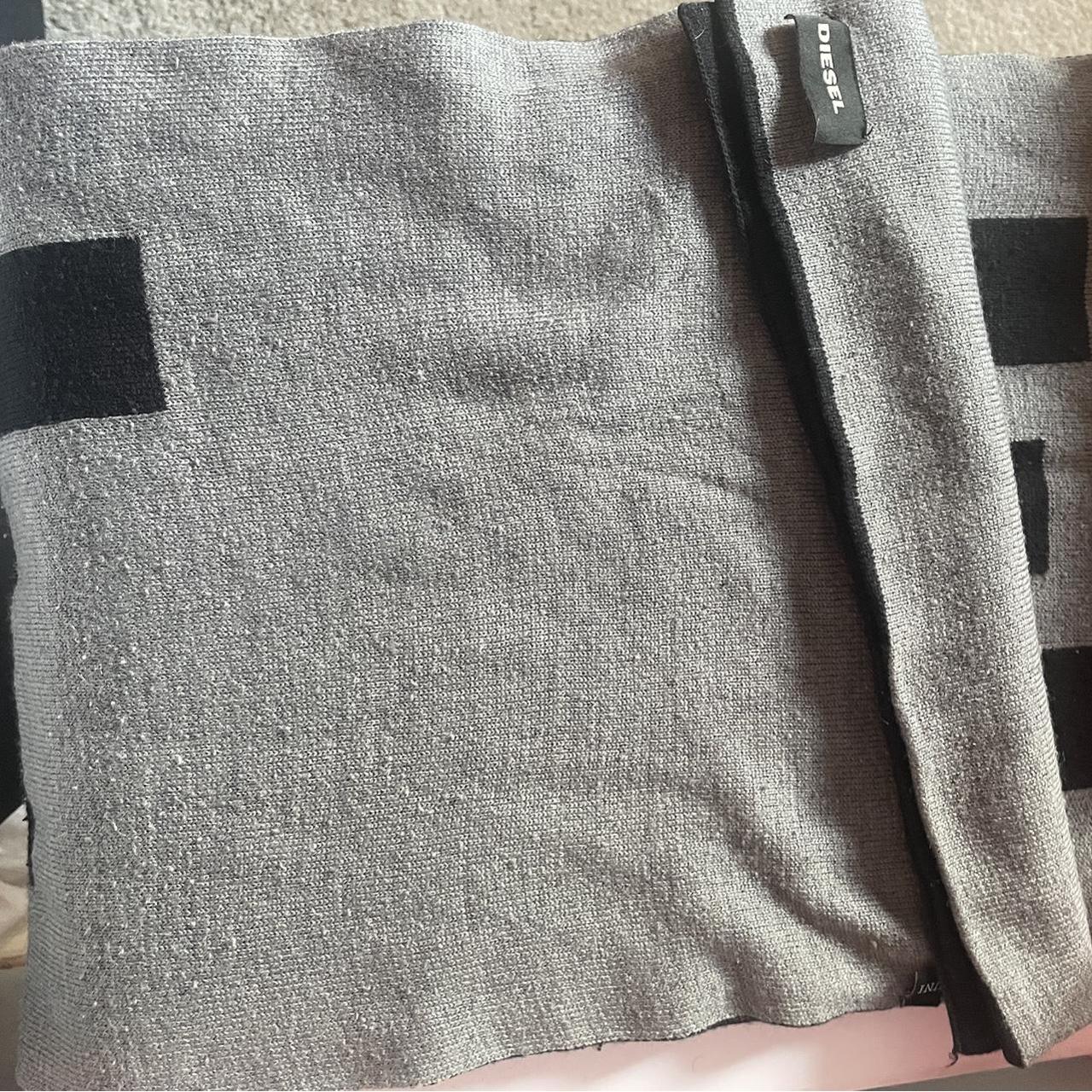 Black and grey diesel scarf REAL - Depop