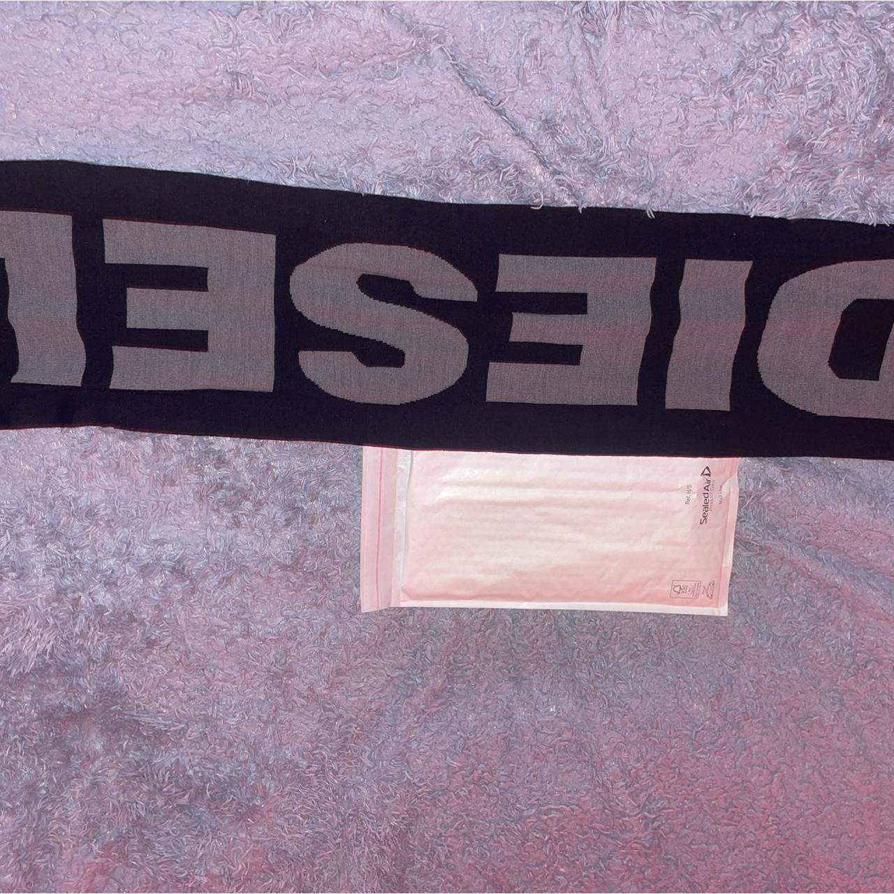 Black and grey diesel scarf REAL - Depop