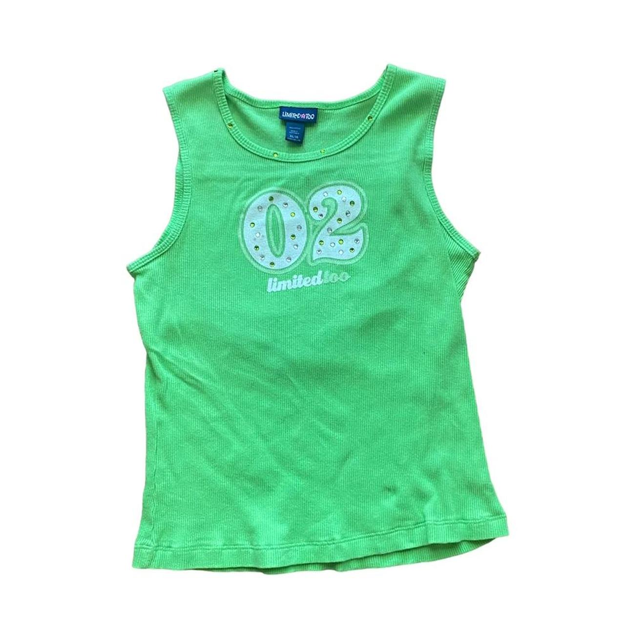 y2k green limited too tank love the design on the... - Depop