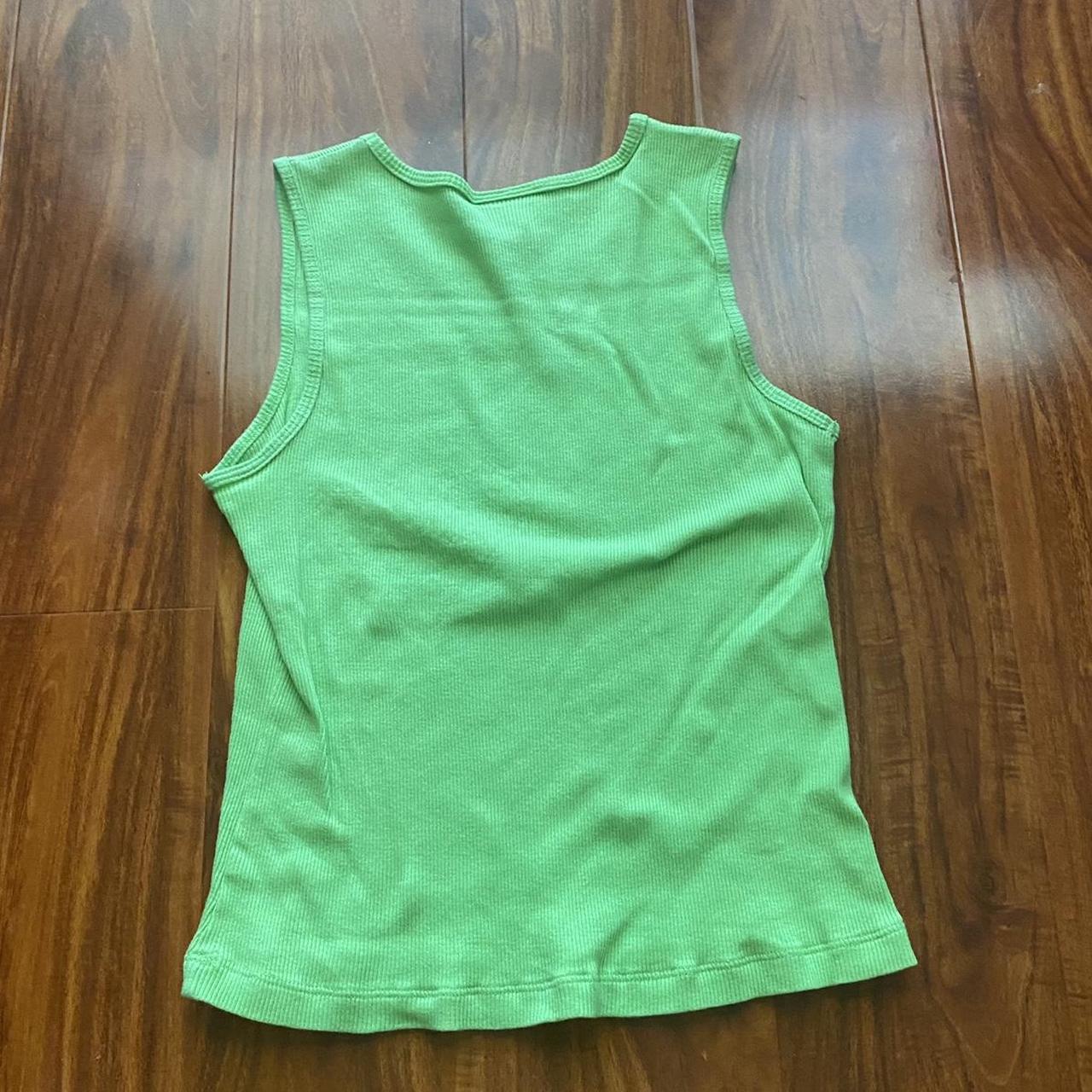 y2k green limited too tank love the design on the... - Depop