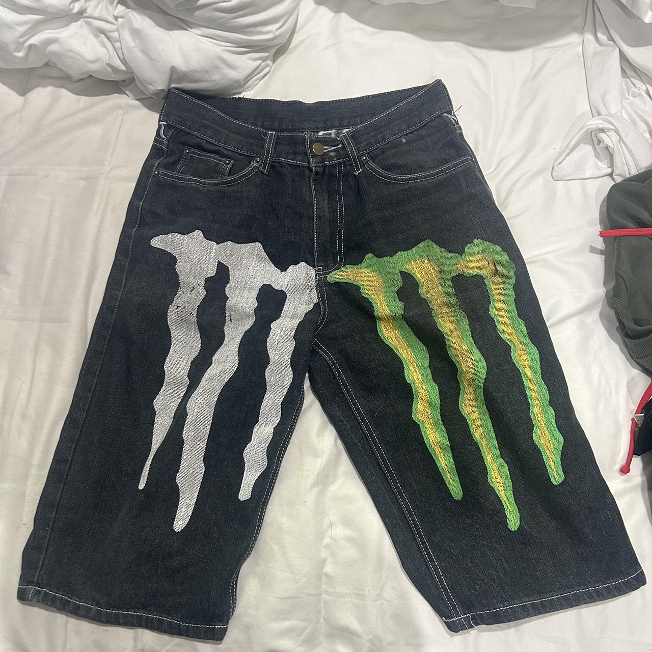 Coolest monster Jorts Good condition has minor... - Depop