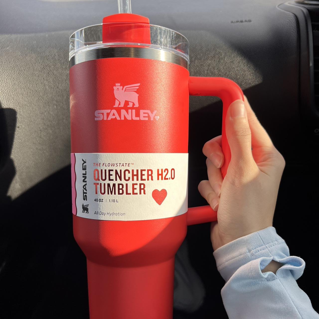 NEW Valentines Day Stanley Red with heart next to... - Depop