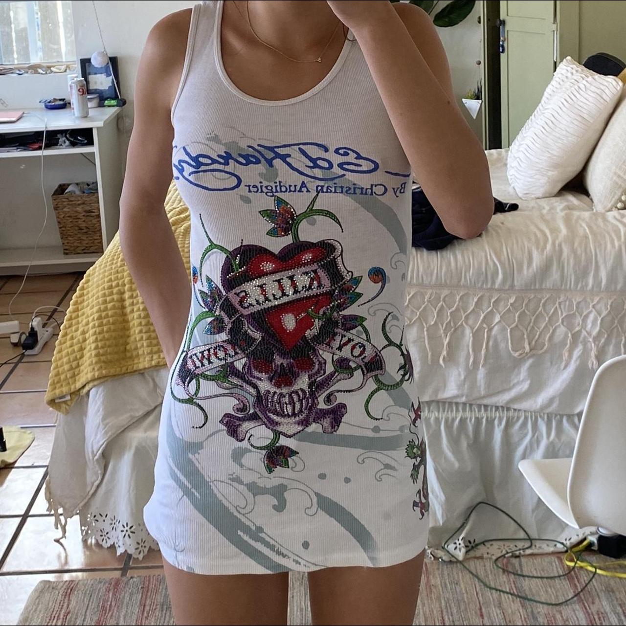 Ed Hardy Women's Multi Dress | Depop