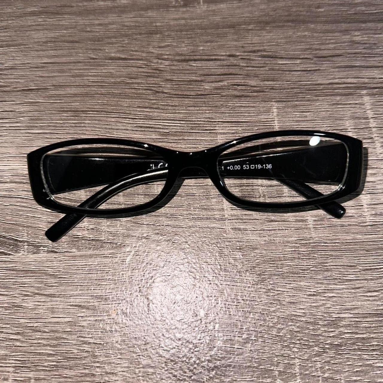 Black frame eye glasses NON PRESCRIPTION... - Depop