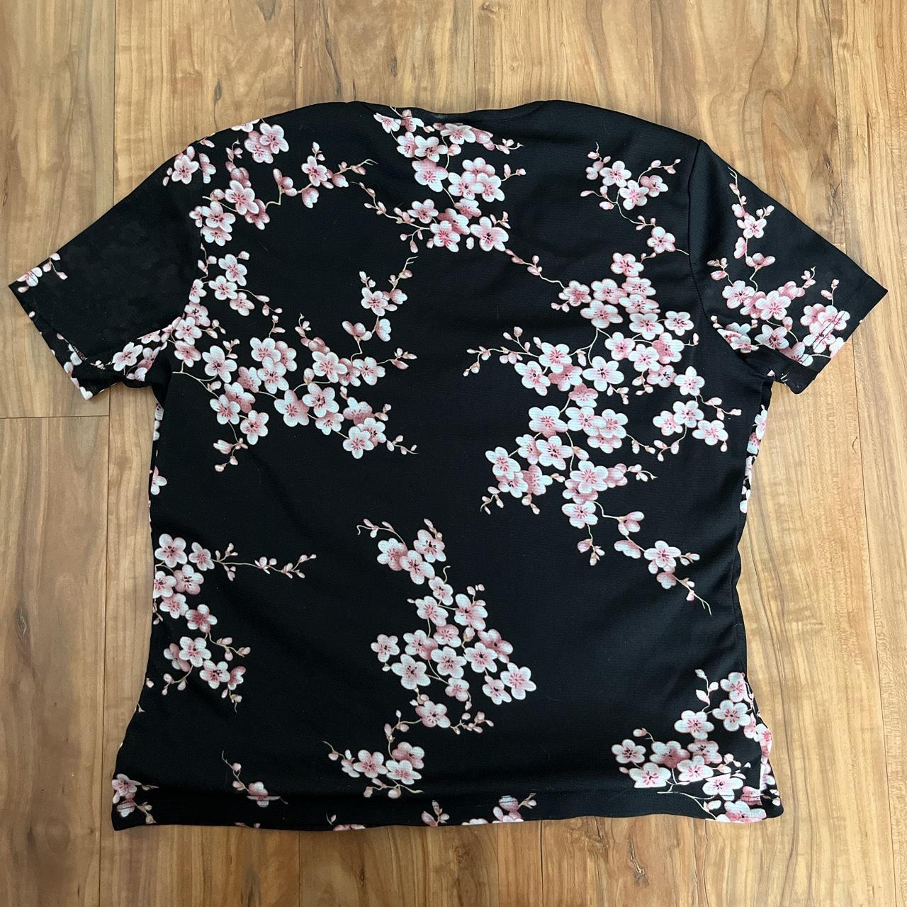 Worthington cherry blossom blouse Mesh material but... - Depop