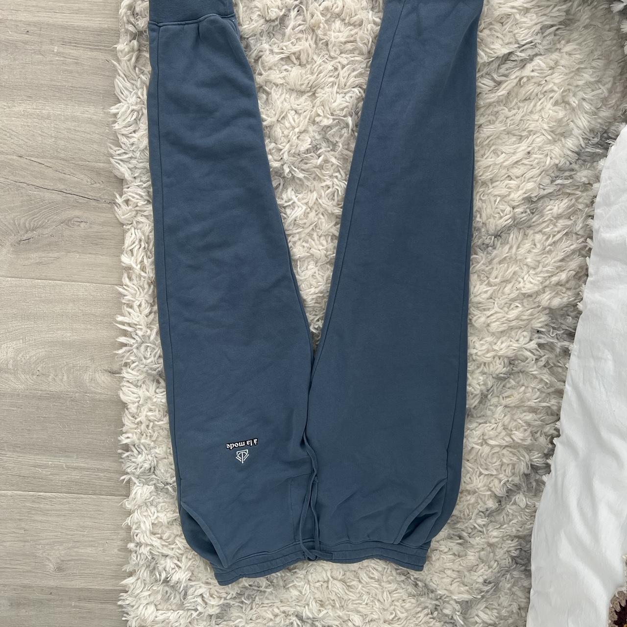 blue jogger/sweatpants, love this color they’re just... - Depop