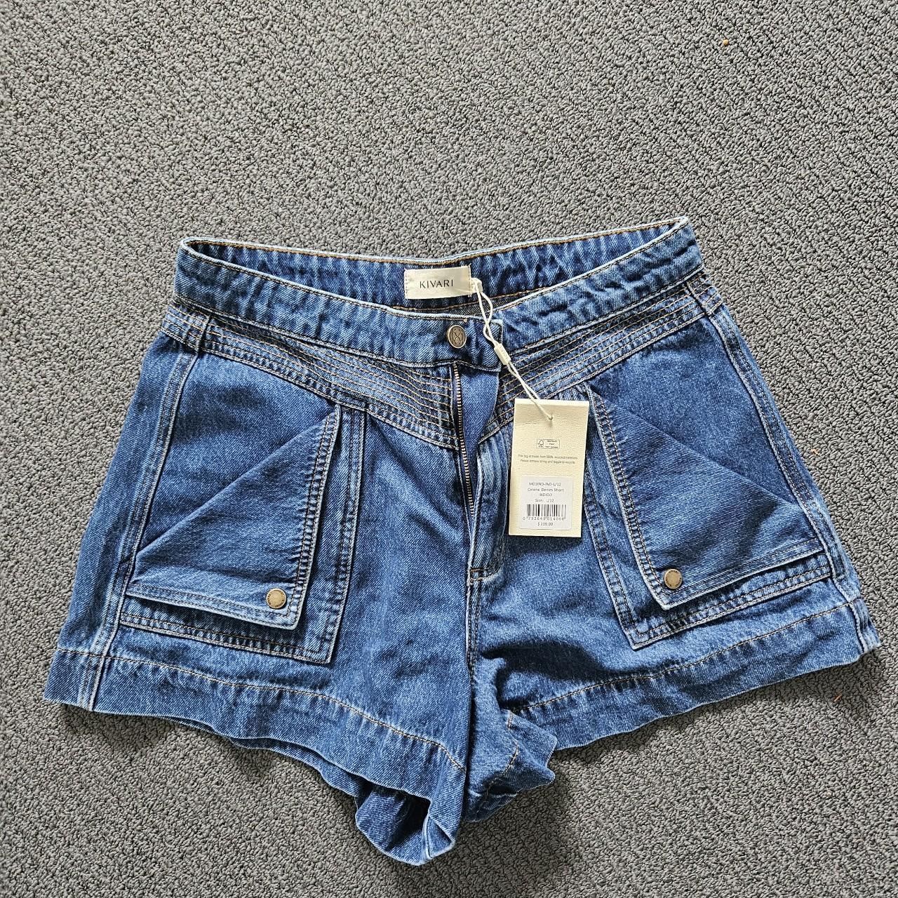 Kivari celeste denim shorts - Depop