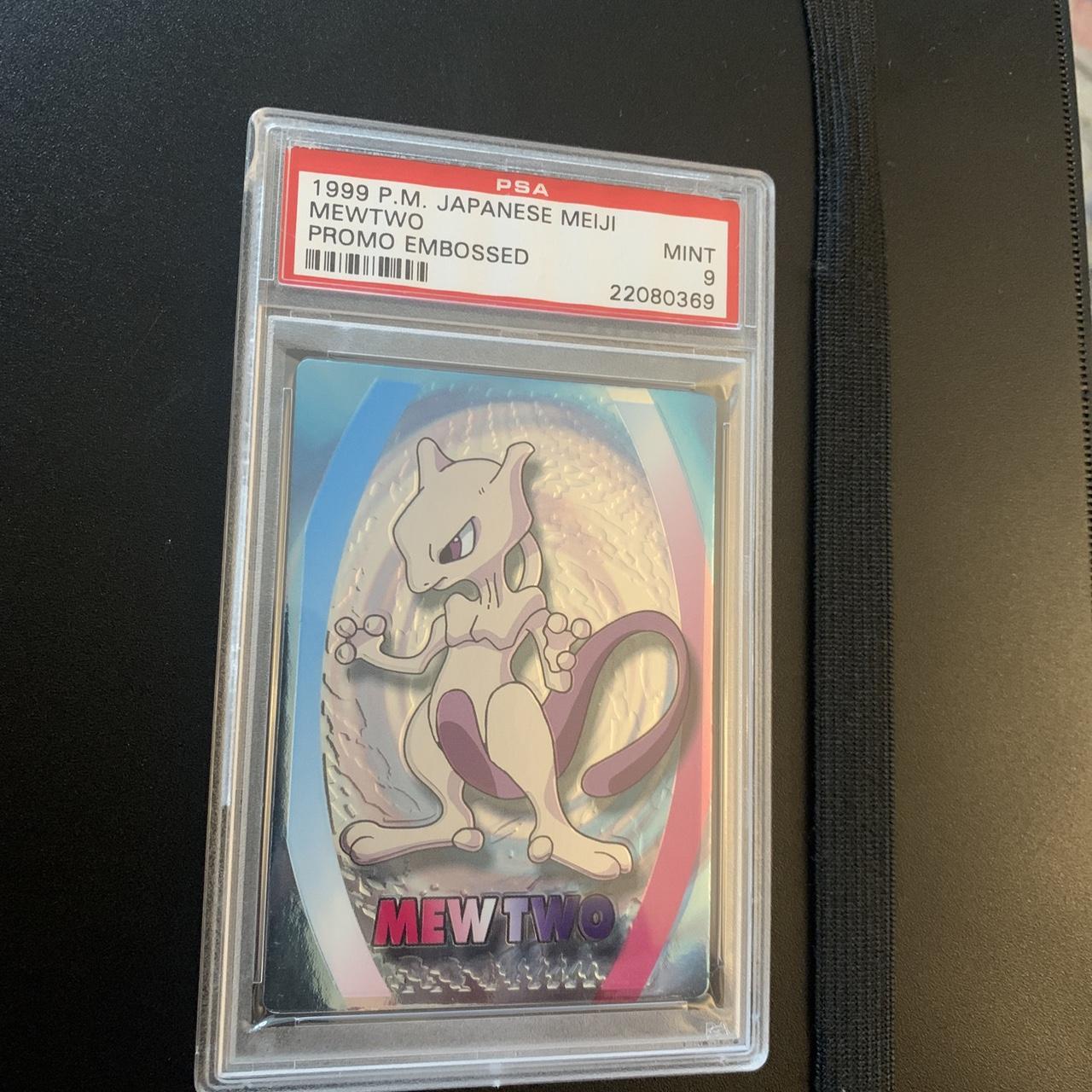 Mewtwo Embossed Meiji Japanese Pokémon card Rare... - Depop