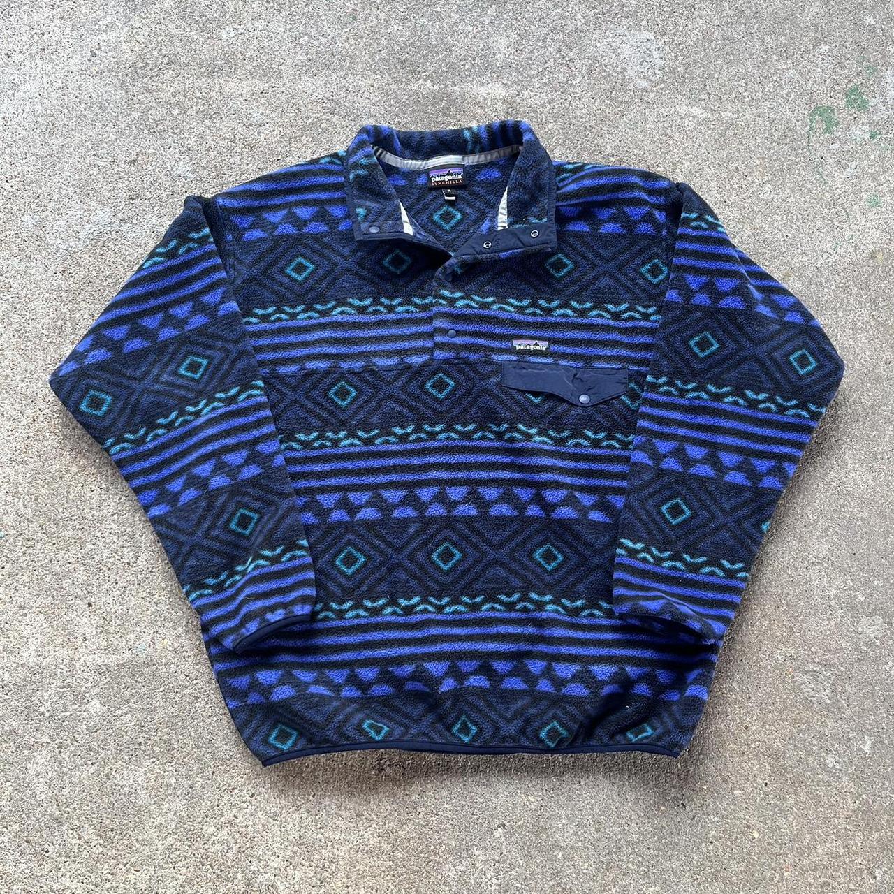 Patagonia Synchilla Patterned Fleece ! Size XL All... - Depop