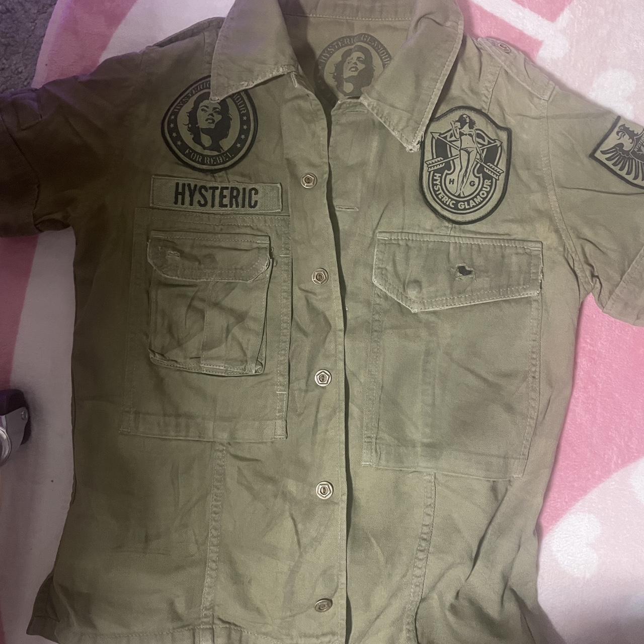 Hysteric Glamour army green shirt Barely worn Rare... - Depop