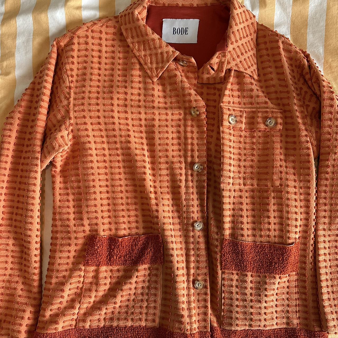 Orange Chenille BODE lined jacket. From one of the... - Depop