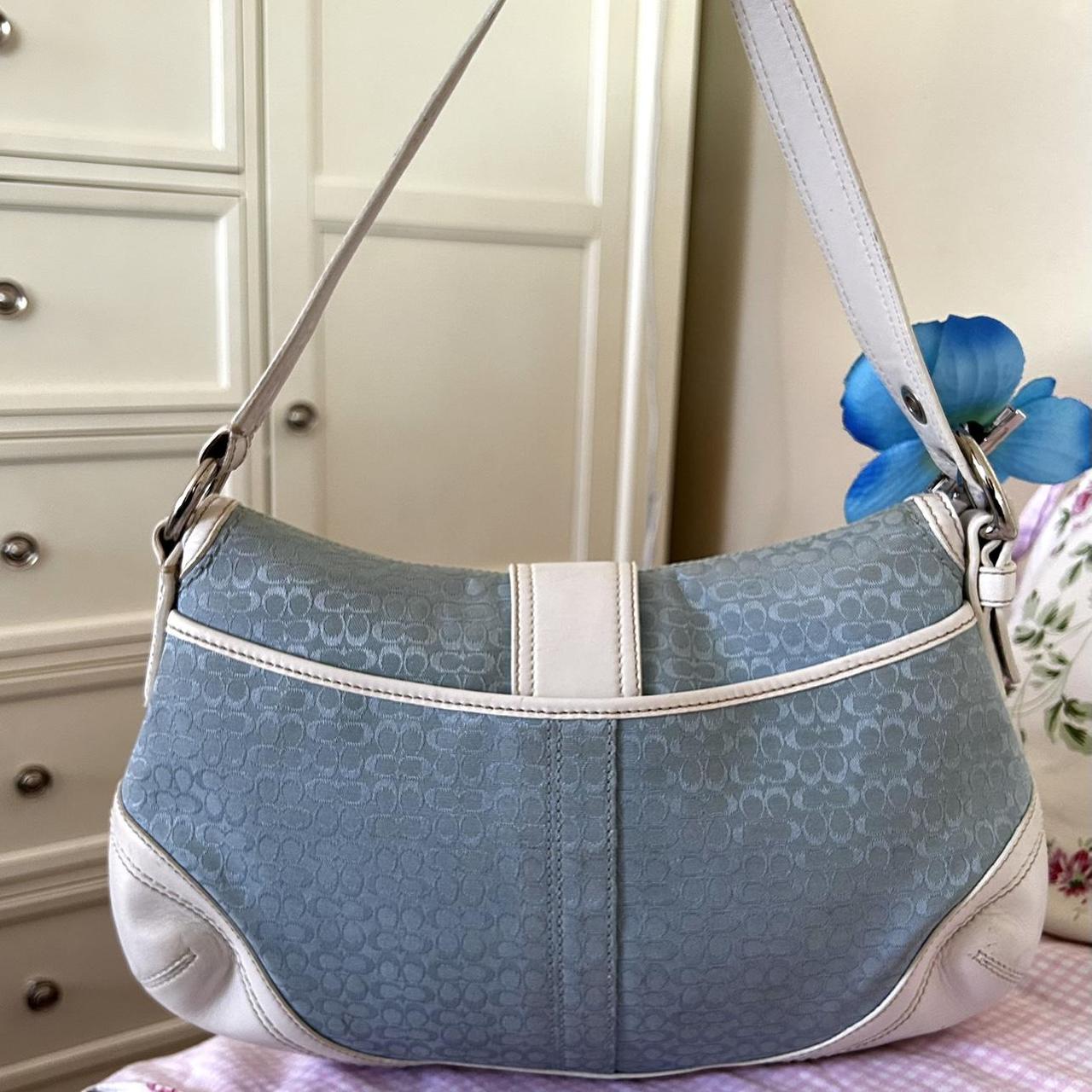 2000s Coach Signature Blue Soho in Monogram Print... | Depop