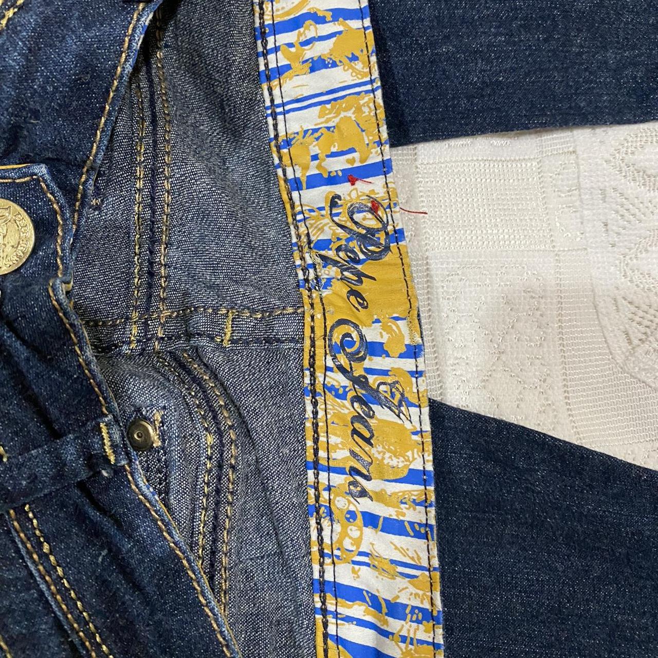 low wasted dark wash Pepe jeans great quality 16”... - Depop