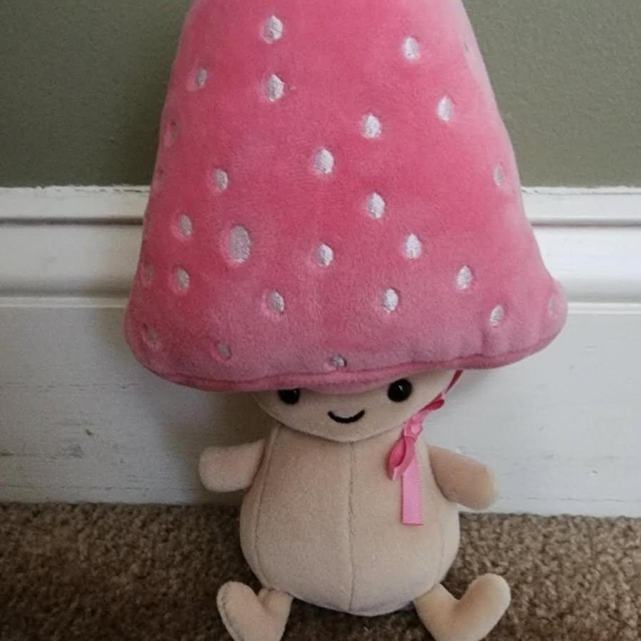 Jellycat Fun Guy Pattie Pink Mushroom Bnwot and from... | Depop