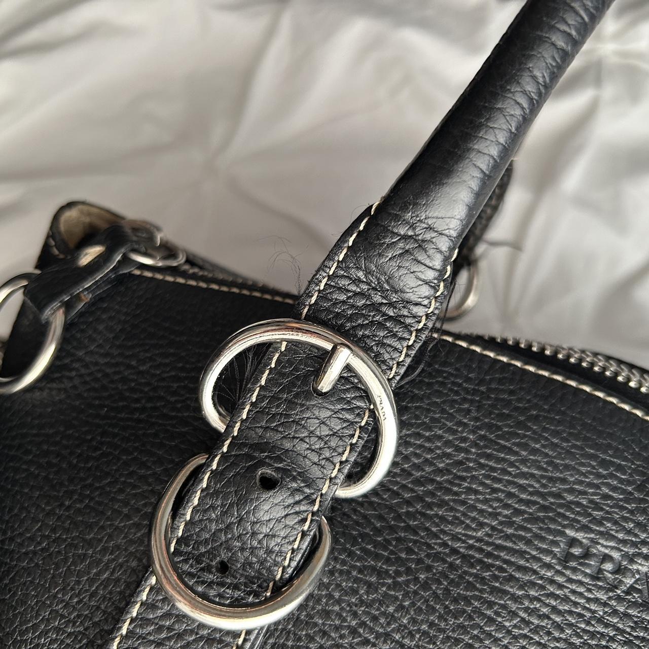 Prada Vitello Corsica Wrapping Shoulder Bag. Black... | Depop