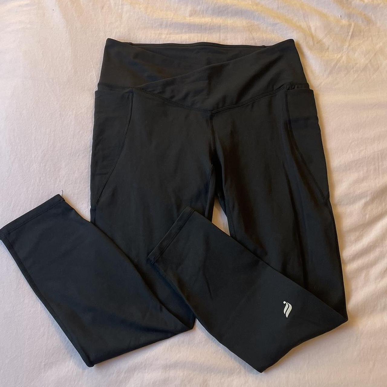 Fabletics black crossover wrap front leggings -... - Depop