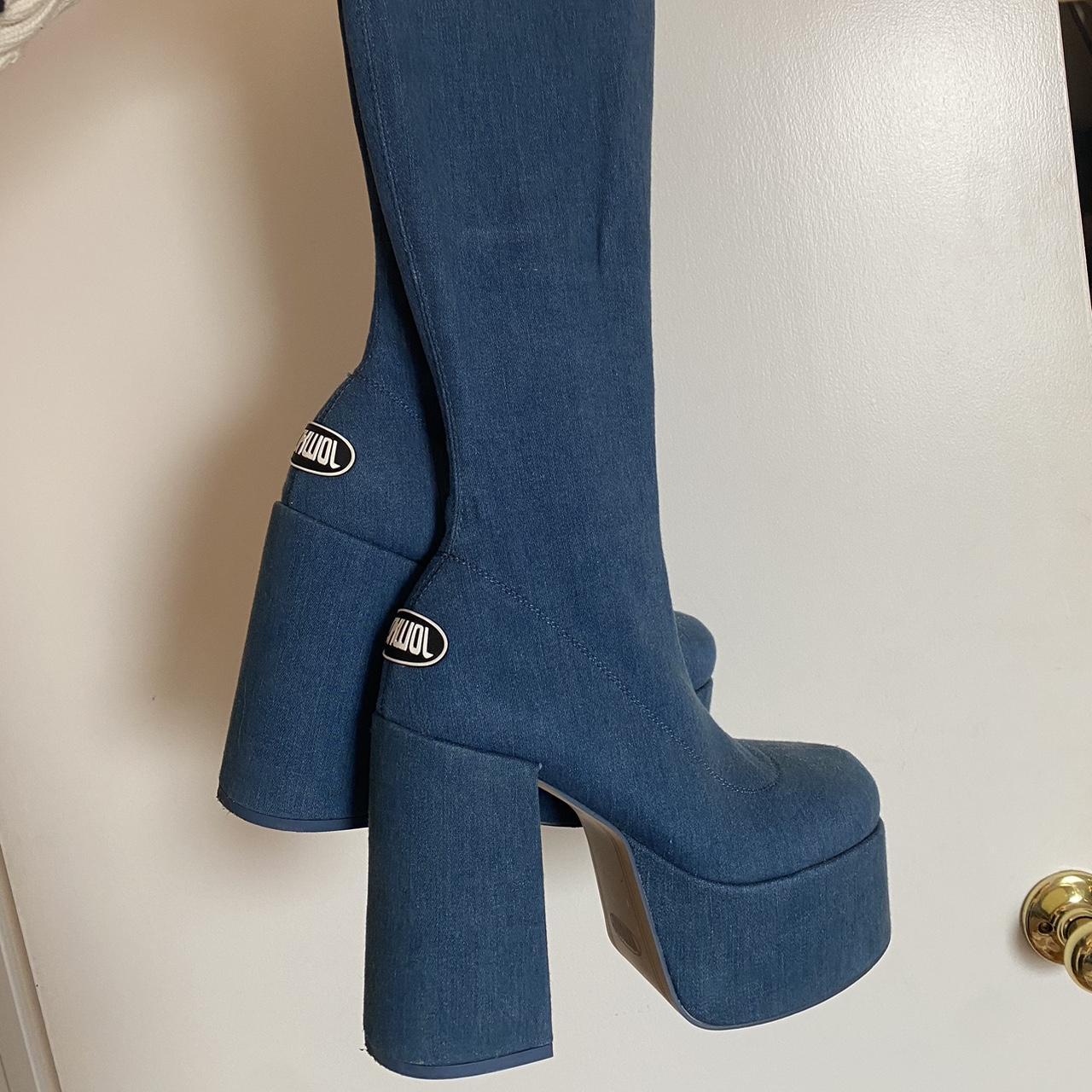 DENIM PLATFORM BOOTS from DOLLS KILL NOKWOL SPRING... - Depop