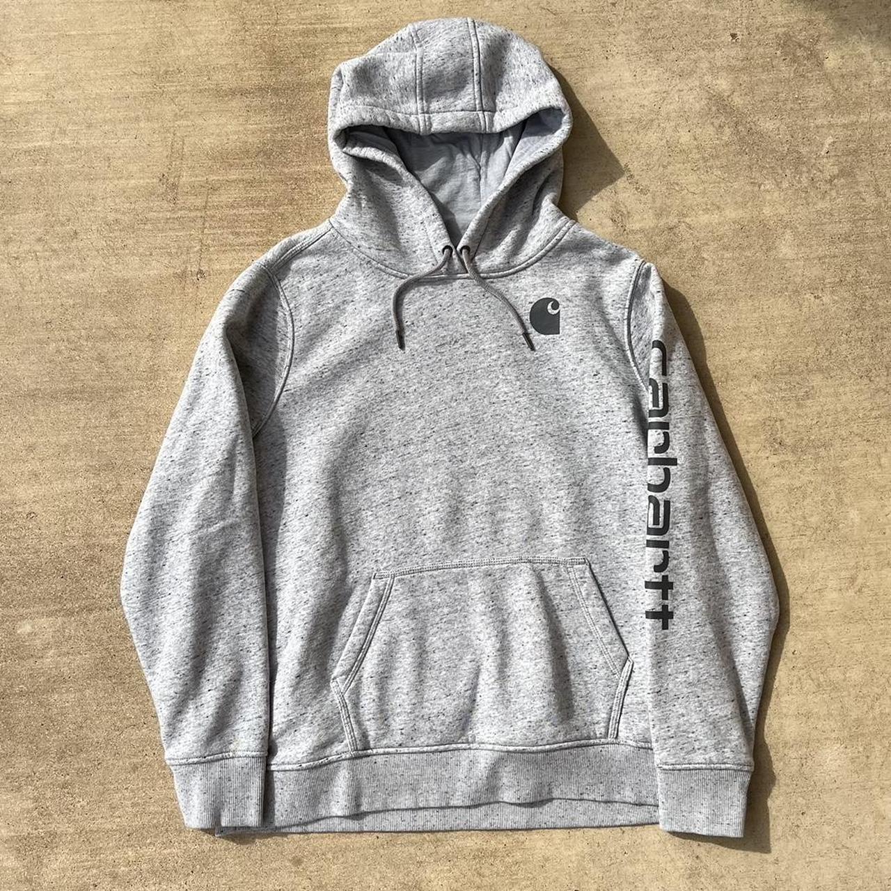 Grey Carhartt Hoodie Essential light grey Carhartt... - Depop