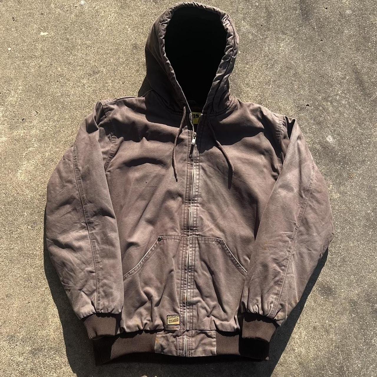 Brazos Mocha Brown Work Jacket Super nice 00s... - Depop