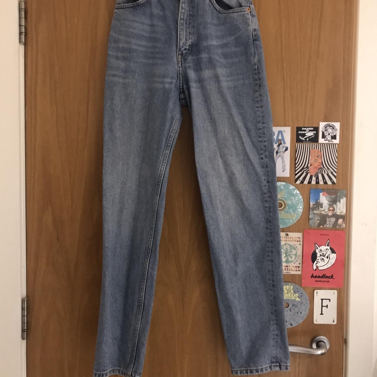 Monki straight blue jeans Good quality - Depop