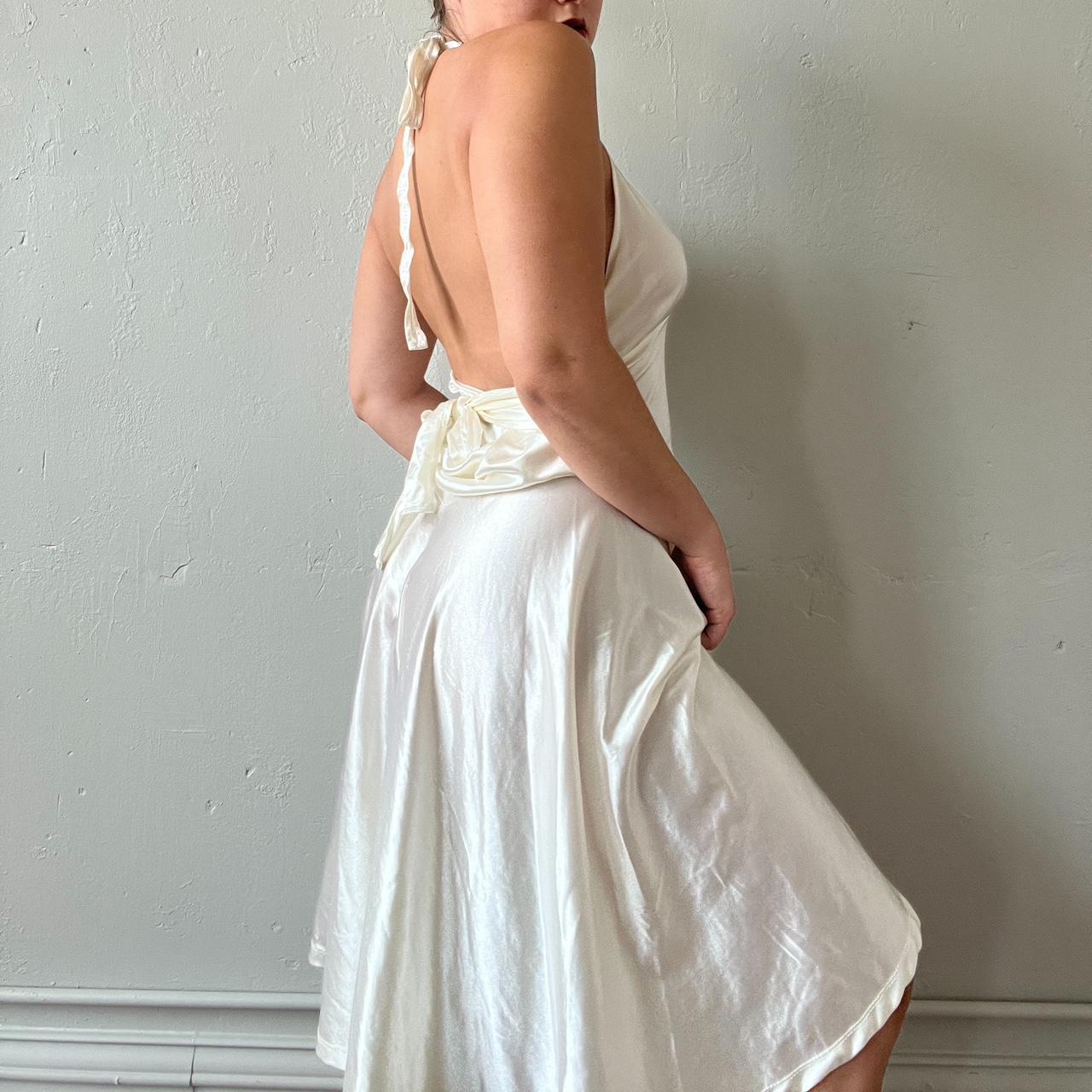 🌞beautiful silky eggshell dress/slip... - Depop