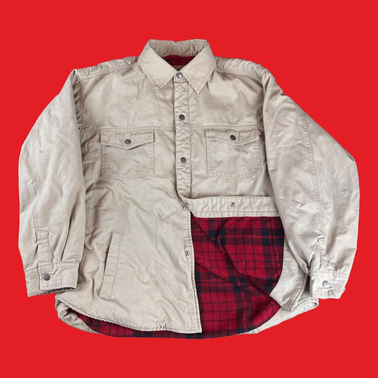 Men's Grey and Red Jacket | Depop