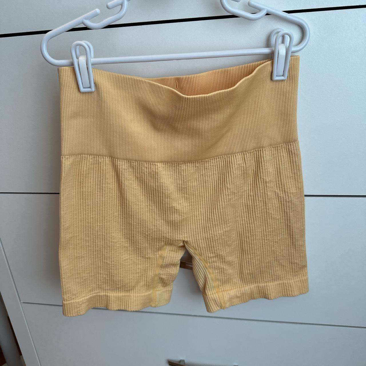 Target Colsie Size Small orange ribbed biker short - Depop