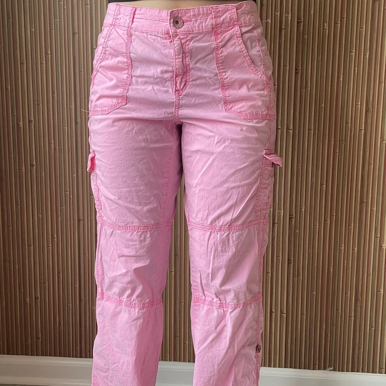 Pink Cargo Pants Size 12, runs a little smaller... - Depop