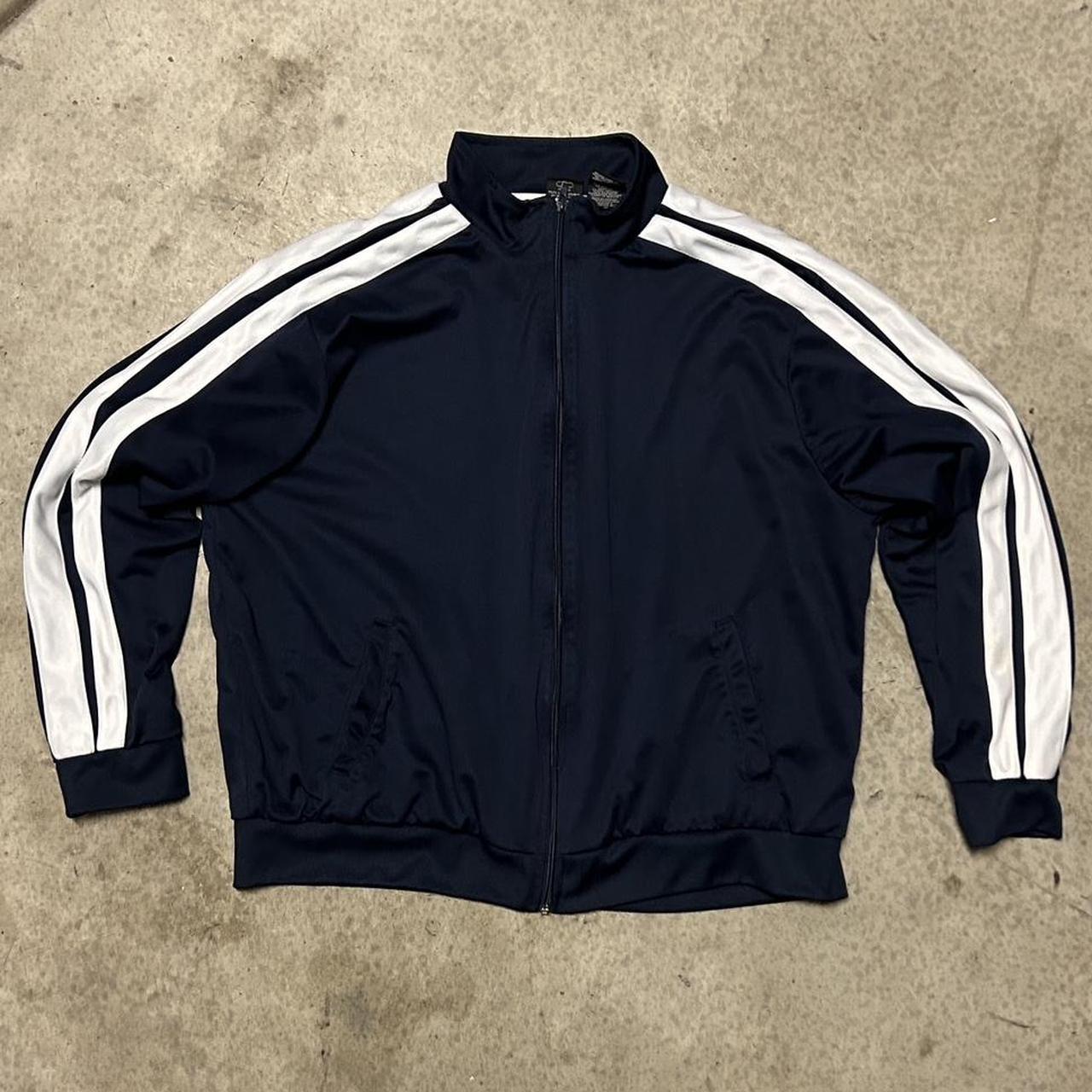 XL Navy Blue Starter Track Jacket DBL Layer... - Depop