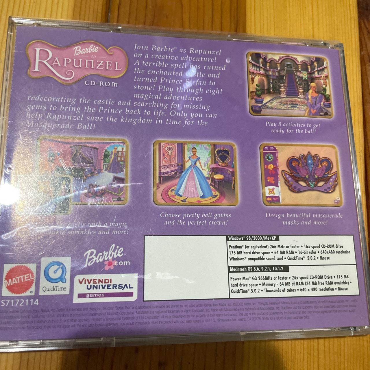 Barbie Rapunzel CD rom game Pre-owned Excellent... - Depop