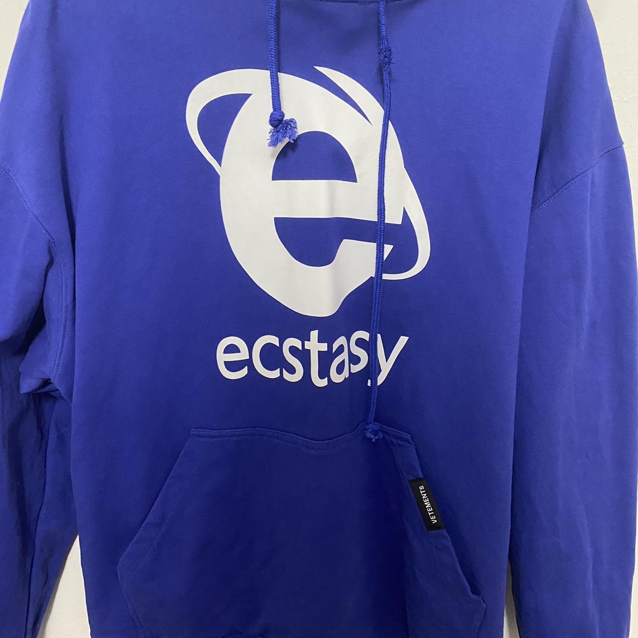 Vetements ecstasy hoodie. Ifykyk size s runs... - Depop