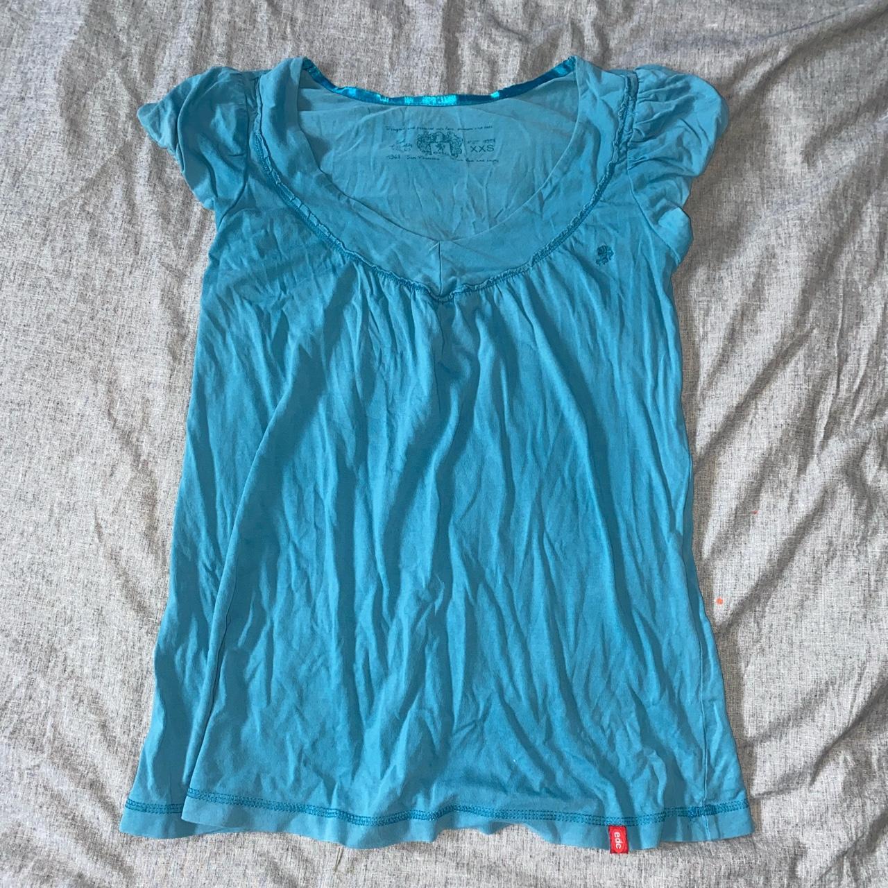 2000s v neck style shirt edc brand Size XXS - Depop