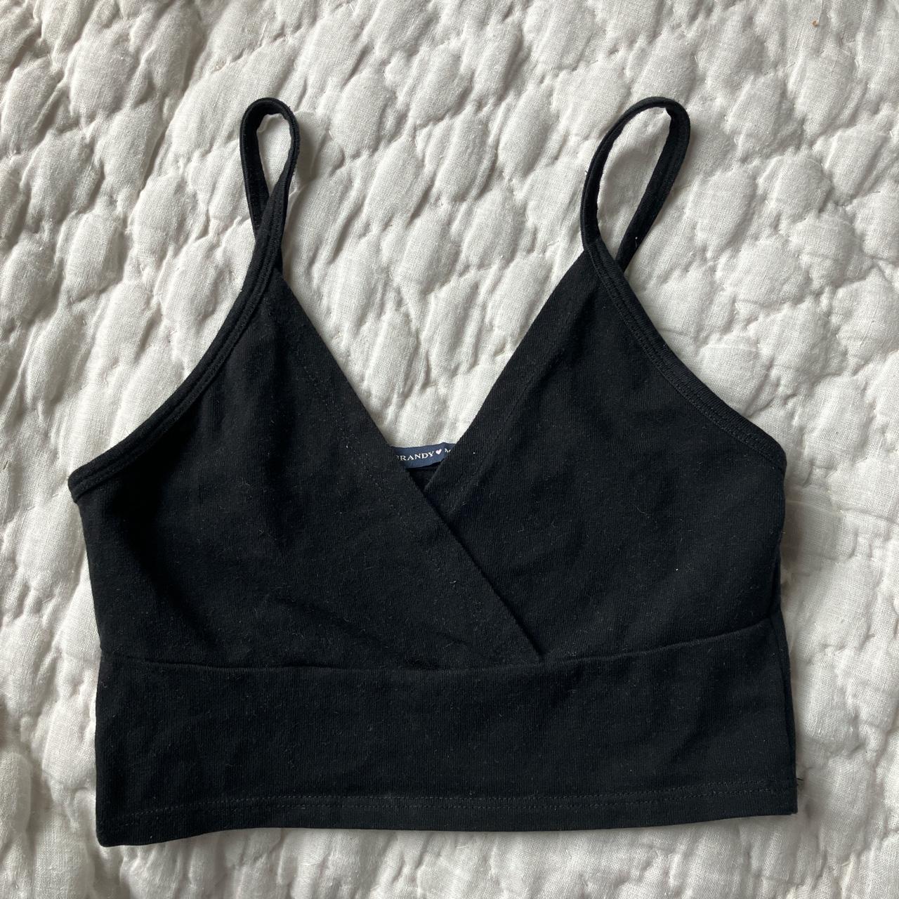 Black brandy Melville cris cross bralette style top.... - Depop