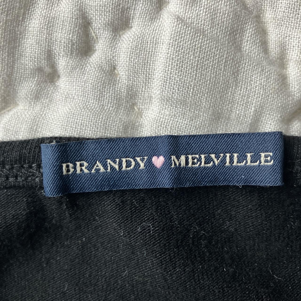 Black brandy Melville cris cross bralette style top.... - Depop