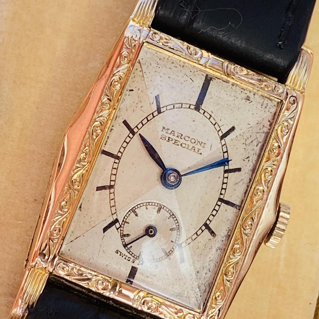 1939 ROLEX MARCONI SPECIAL ART DECO DRESS WATCH IN... - Depop