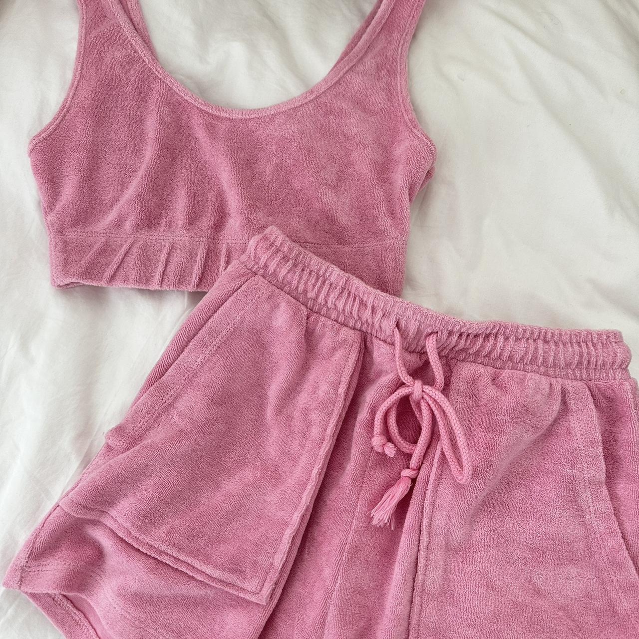 zara pink terry cloth set💗 -size small -barely... - Depop