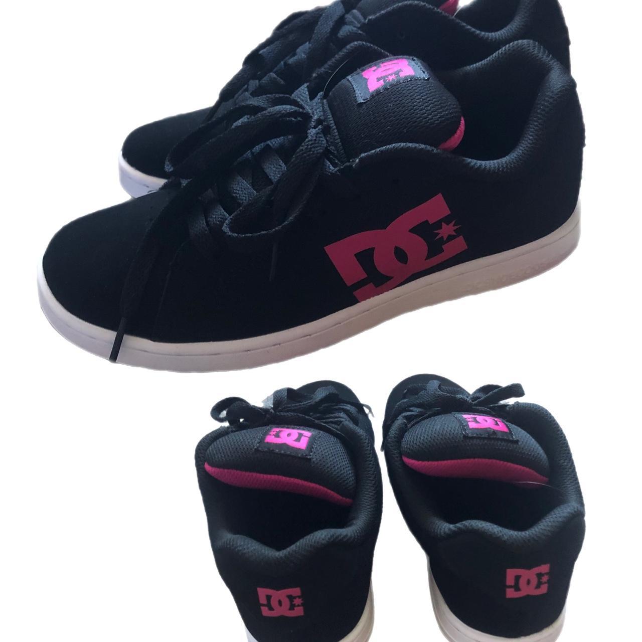 women’s pink and black DC’s size 6! #dcshoes #dc... - Depop