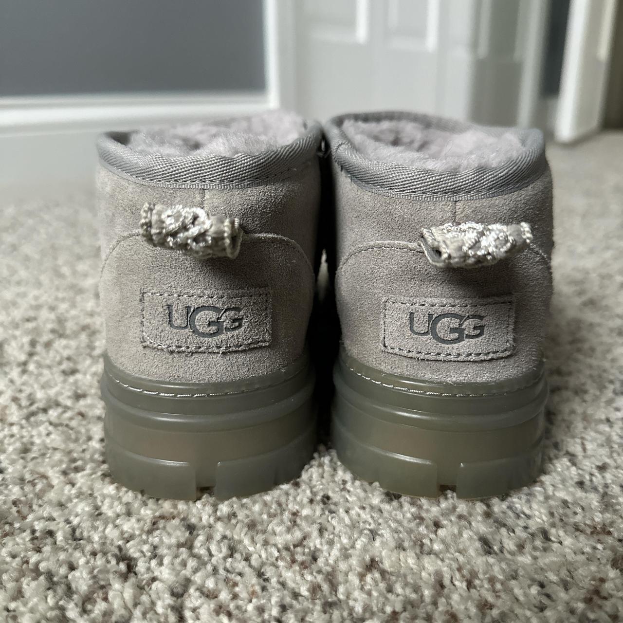 UGG Ultra Mini Boots Size 7 Light grey with jelly... - Depop