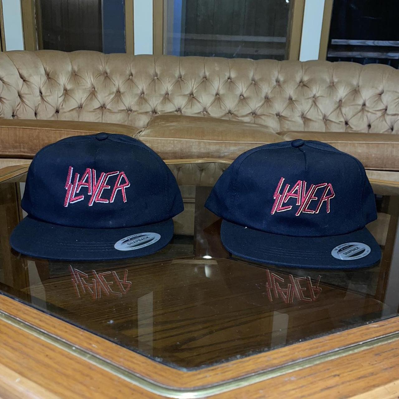Custom Embroidered Slayer Logo cap machine... - Depop