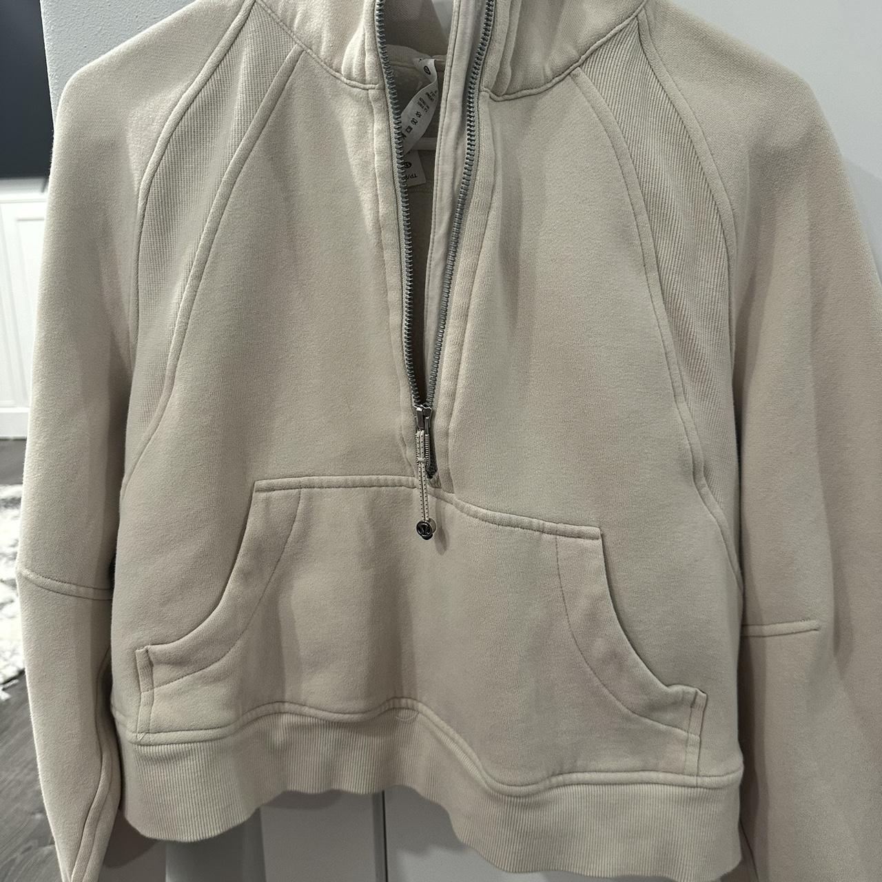 Lululemon Women's Cream Hoodie | Depop