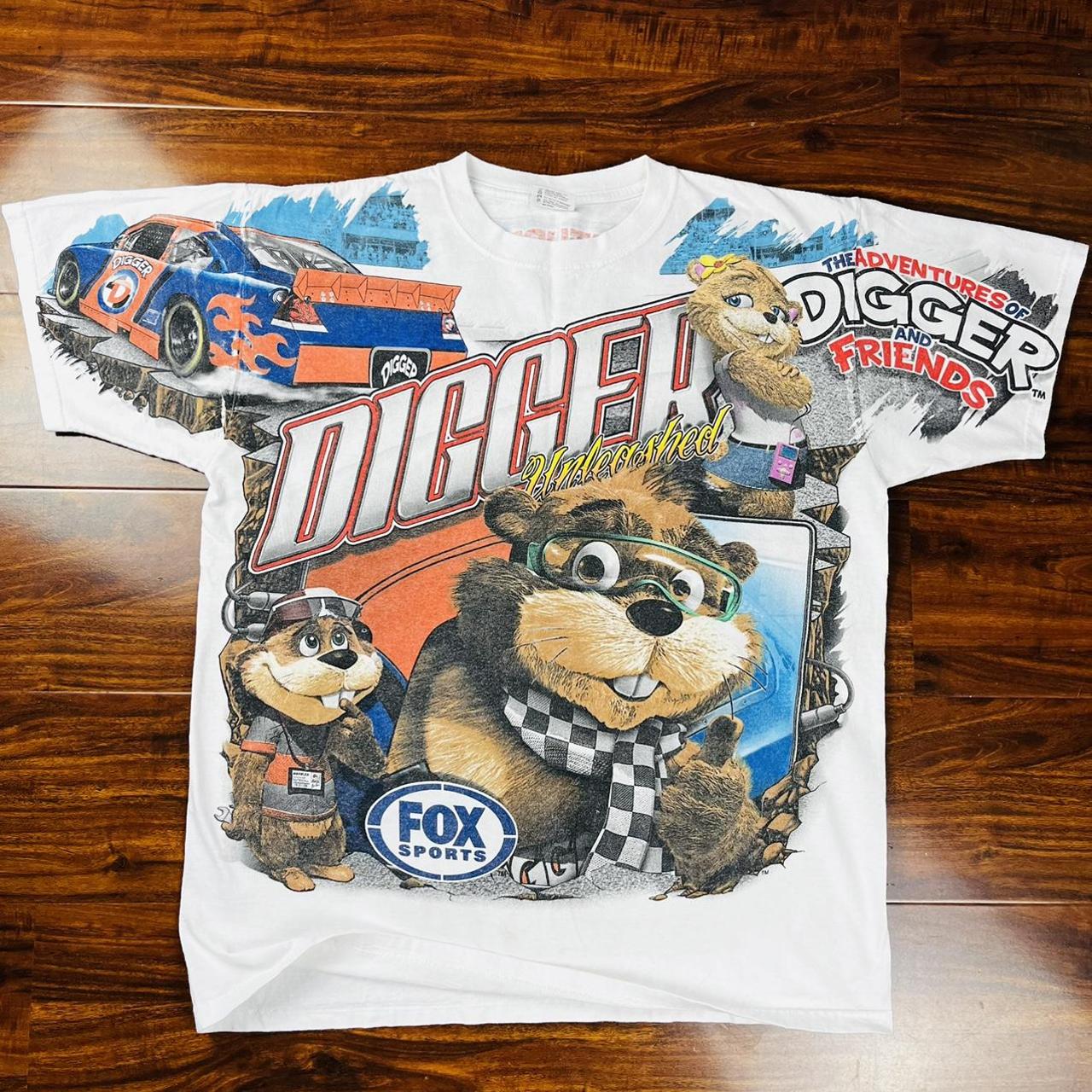 Digger and Friends all over print nascar t-shirt... - Depop