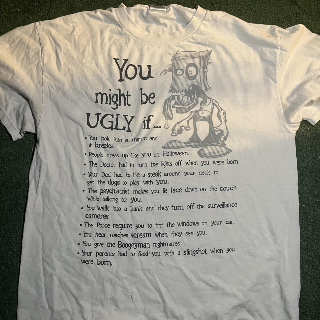 vintage silly shirt size large small holes in the... - Depop