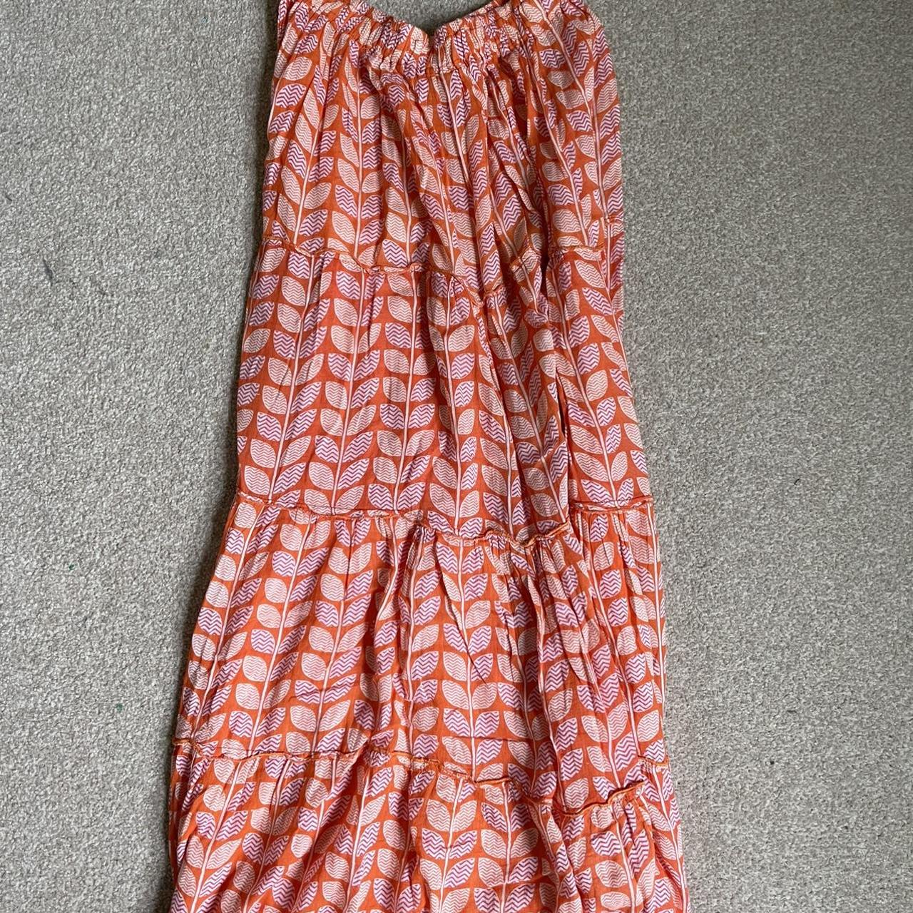 MESSAGE BEFORE BUYING Hoboko orange maxi skirt... - Depop