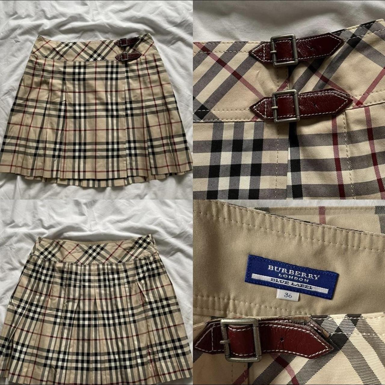 SOLD Burberry 90s nova check buckle mini skirt... | Depop